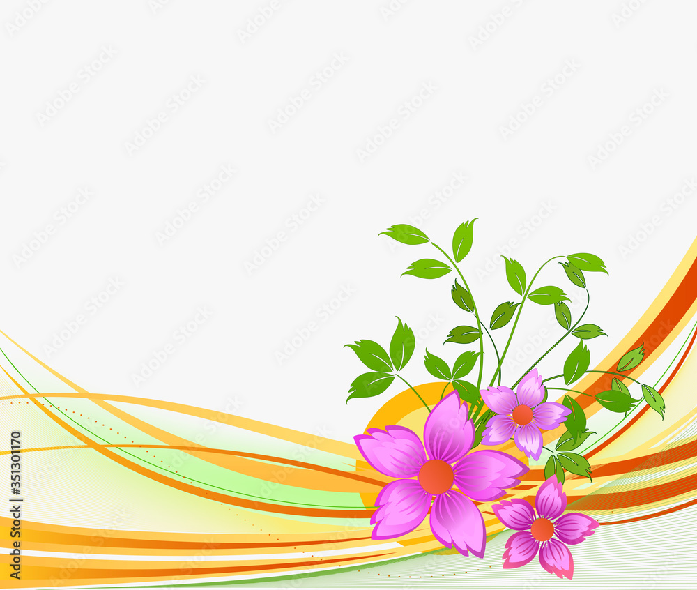 Abstract Decor Wave Vector Background Illustration Curve Line Art Design Stock Vector Adobe Stock