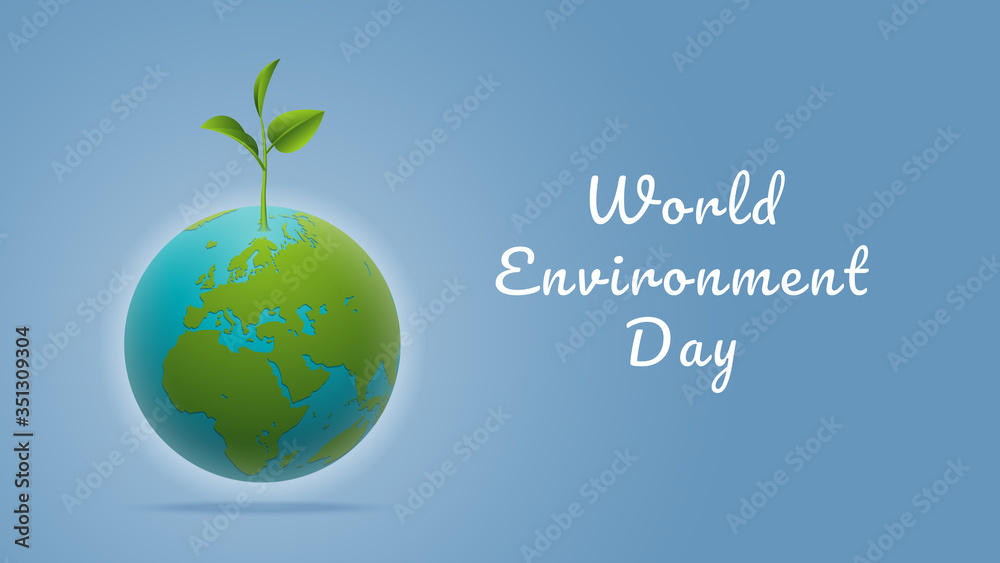 World Environment day concept. Earth Day. Generated image trees growing ...