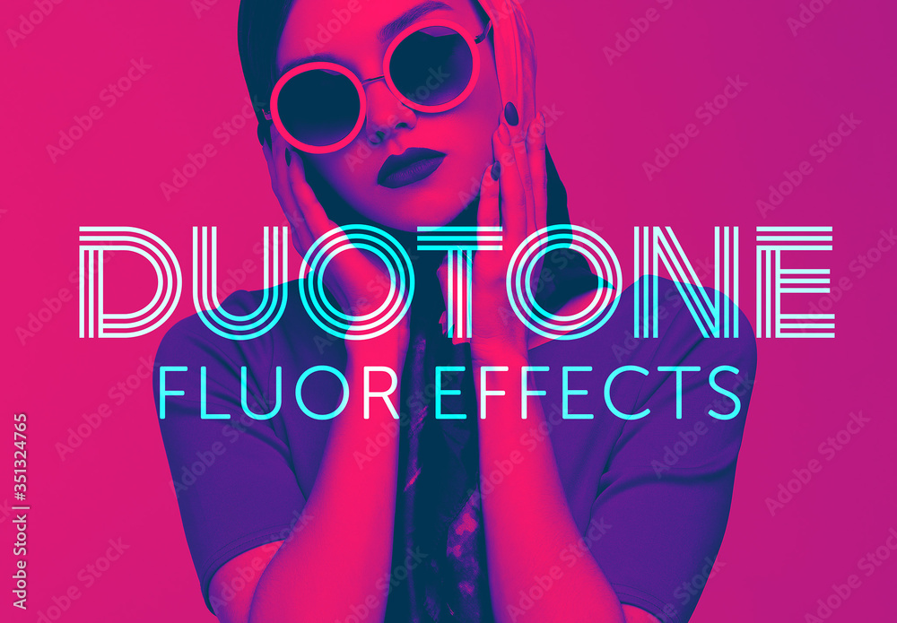 Bright Duotone Effect Stock Template | Adobe Stock