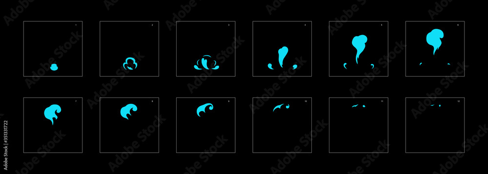 Water explosion effect. Explosion Animation effect. Animation Sprite ...