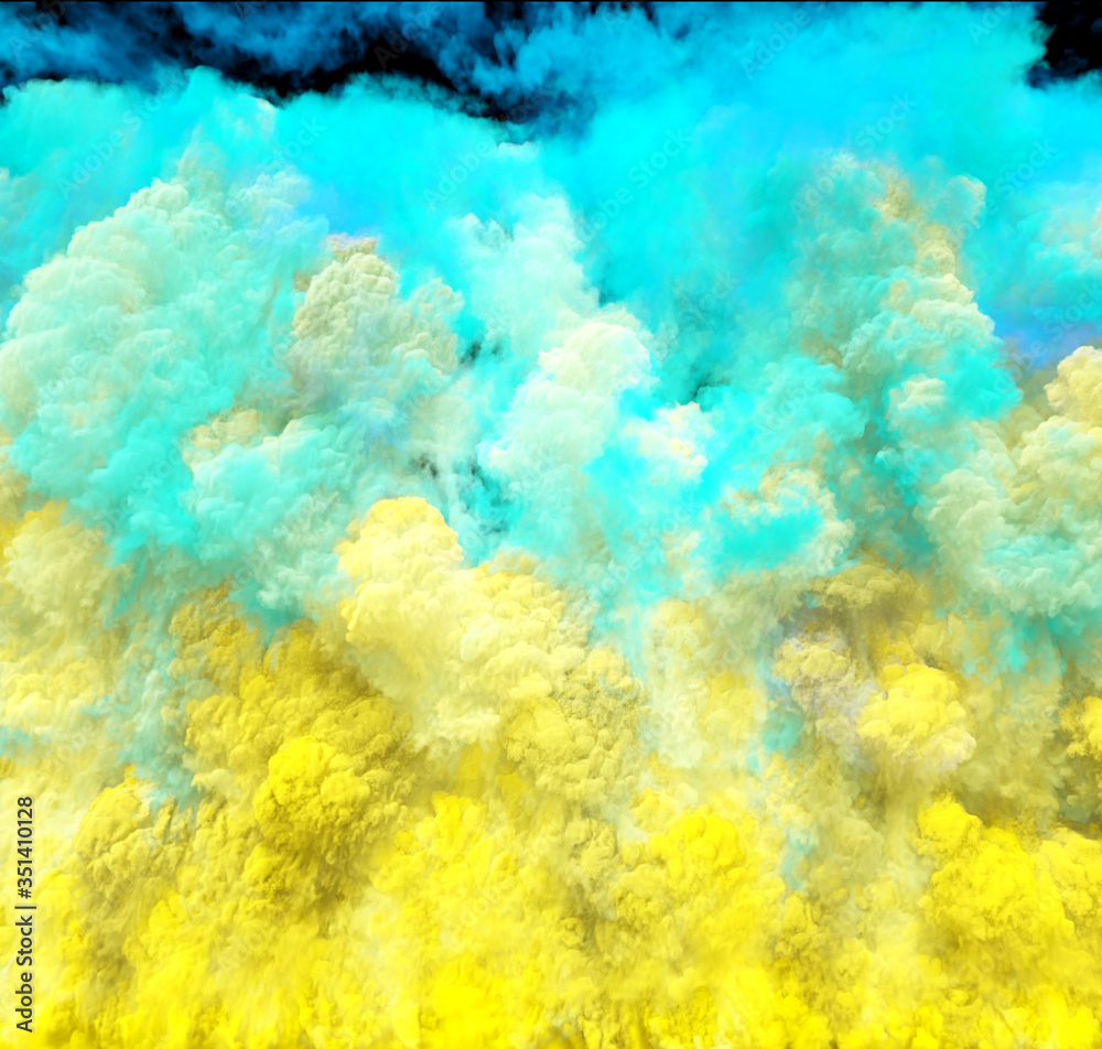 Colorful clouds, smoke effect flowing with turbulences and speed. Cloud ...