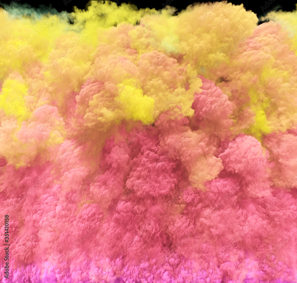 Colorful clouds, smoke effect flowing with turbulences and speed. Cloud ...