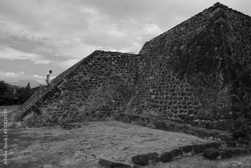 Teopanzolco, Cuernavaca, Morelos, Mexico April 2013 View of the Great ...