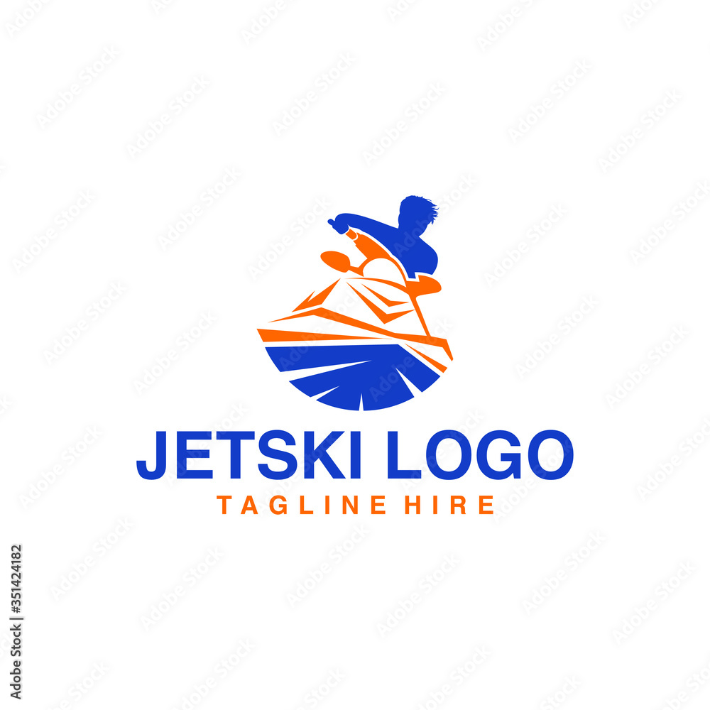 Jet Ski Logo Vector Illustration Stock Vector | Adobe Stock