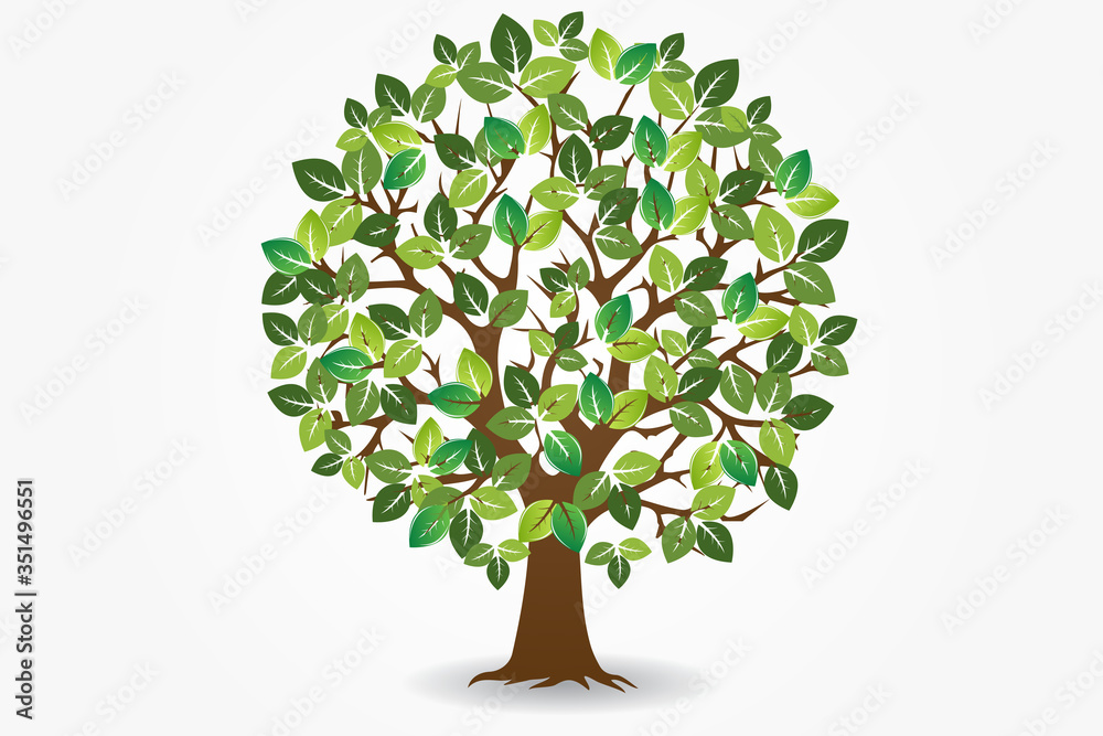 Logo tree symbol of life id card business vector image design Stock ...