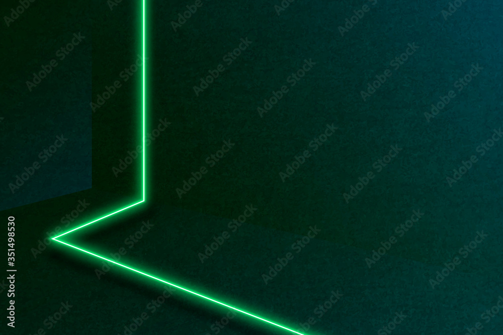 Neon green line pattern on a dark background Stock Photo | Adobe Stock
