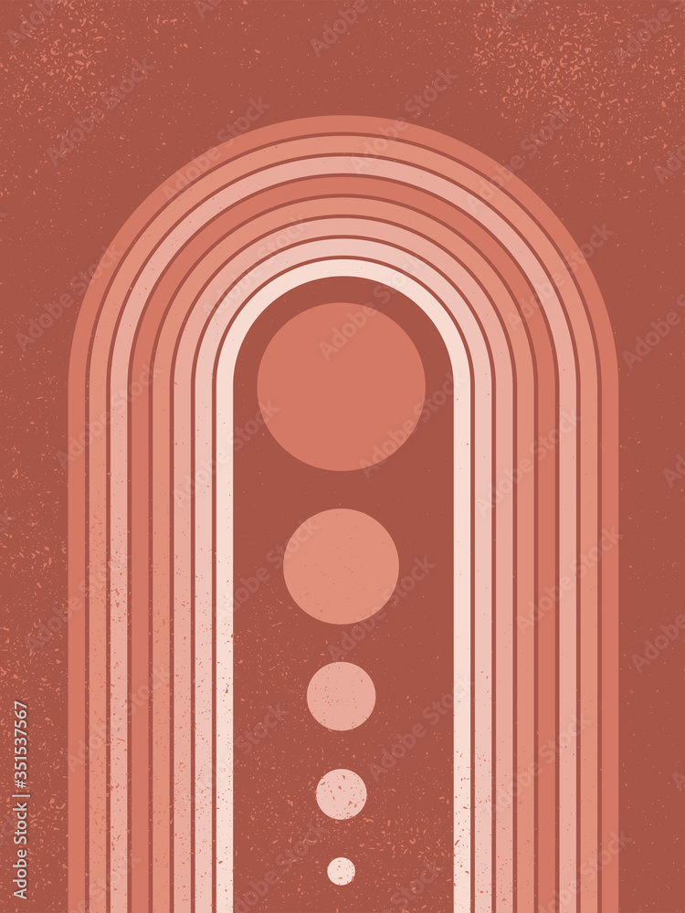 Abstract contemporary aesthetic background with geometric balance ...