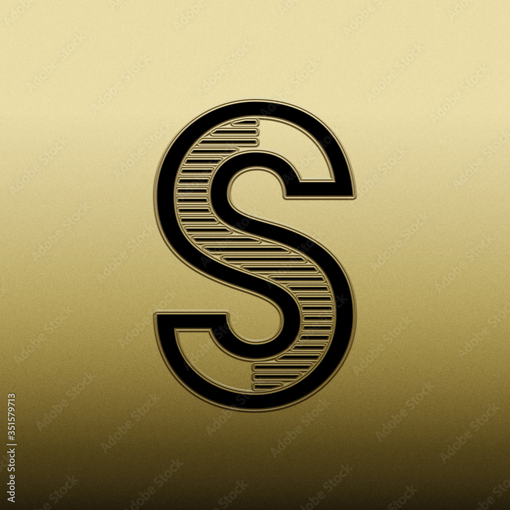 Alphabet. Elegant letter font designed on gold background. Luxury ...