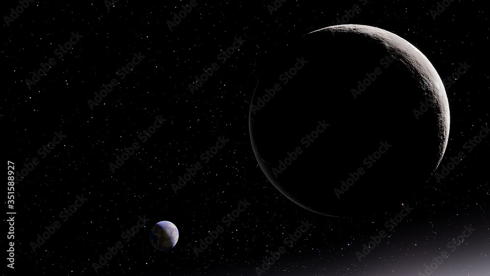 two beautiful planets in space, two planets in space, planets space ...