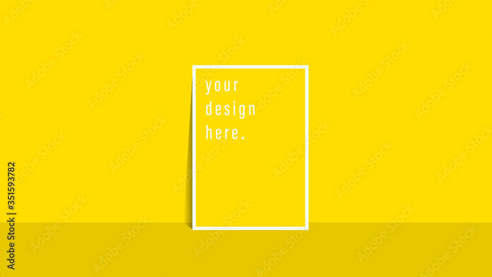 Brochure template flyer Simple yellow color background for business ...