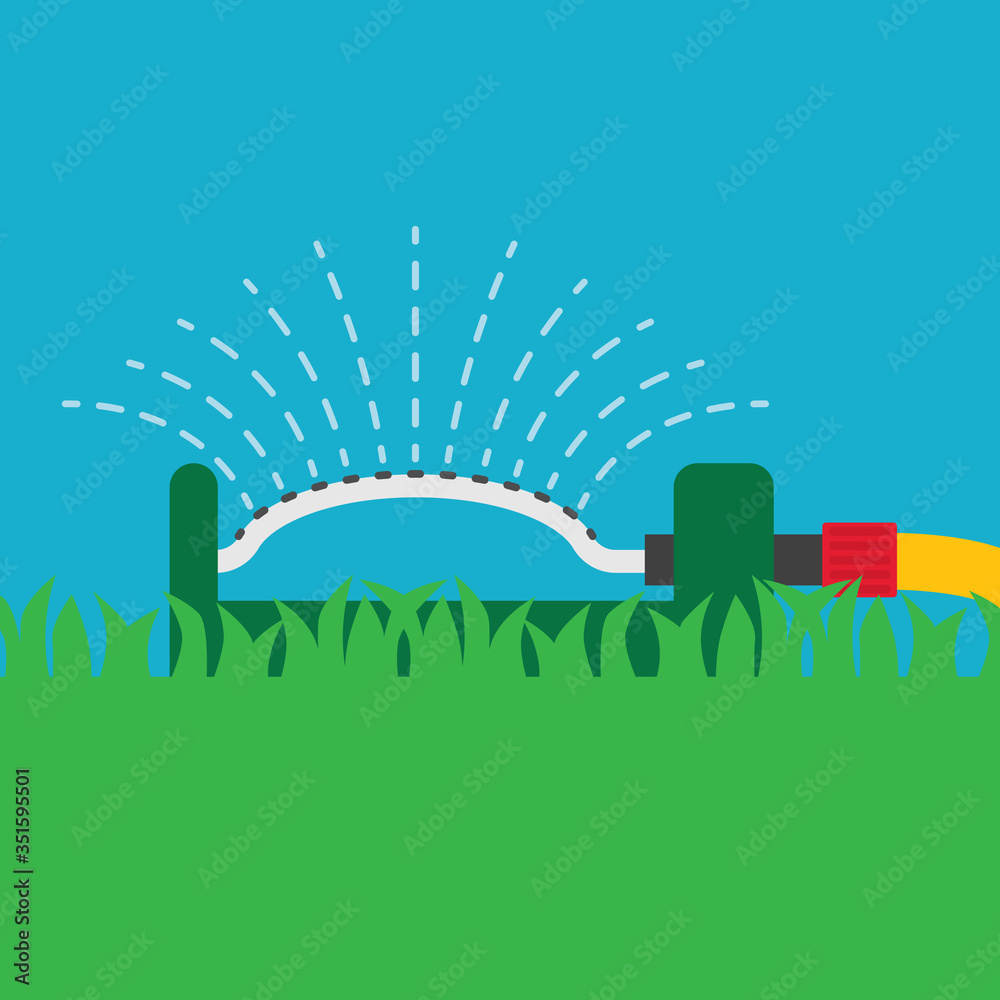 garden swinging sprinkler icon- vector illustration Stock Vector ...