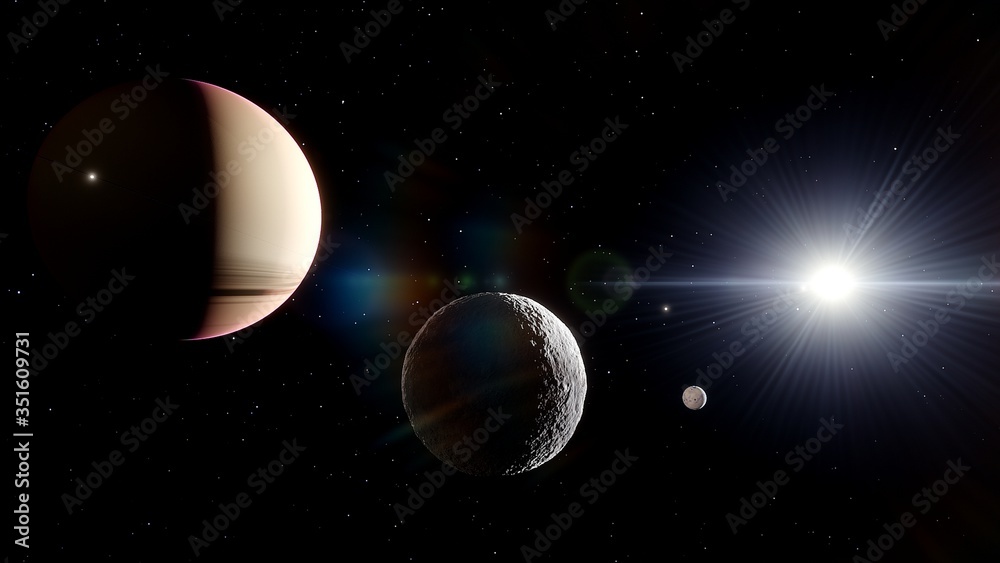two beautiful planets in space, two planets in space, planets space ...