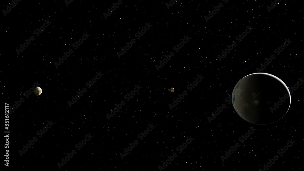 two beautiful planets in space, two planets in space, planets space ...