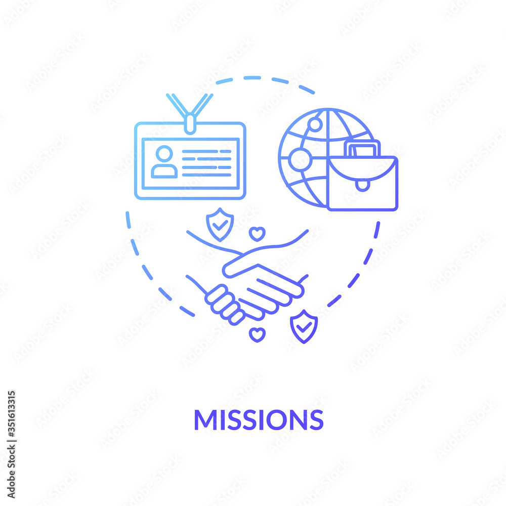 Diplomatic mission concept icon. Embassy diplomat idea thin line ...