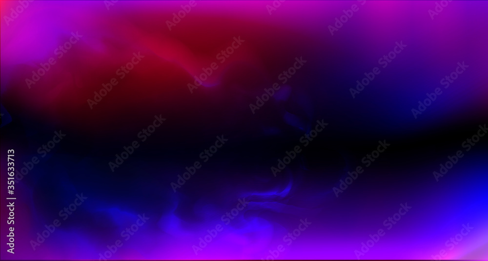 Realistic purple fog. Copy space. Colored fog.Occult smoke. Neon color ...