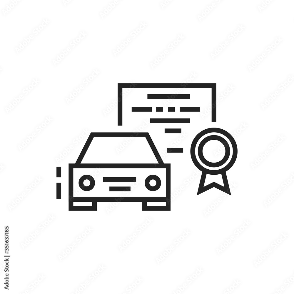 Driving school black line icon. Drivers education. Pictogram for web ...