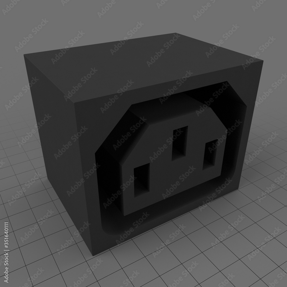 Power outlet socket Stock 3D asset | Adobe Stock