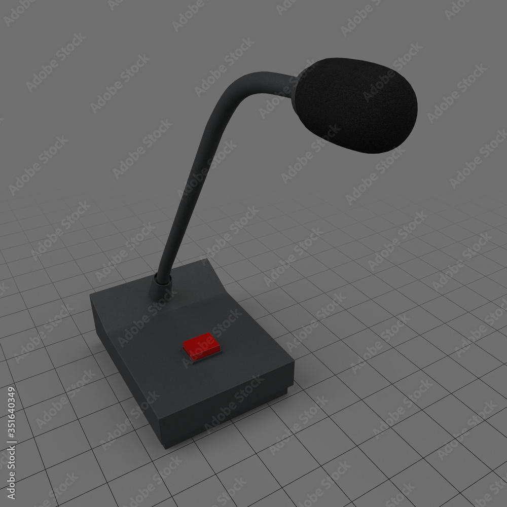 Intercom microphone Stock 3D asset | Adobe Stock