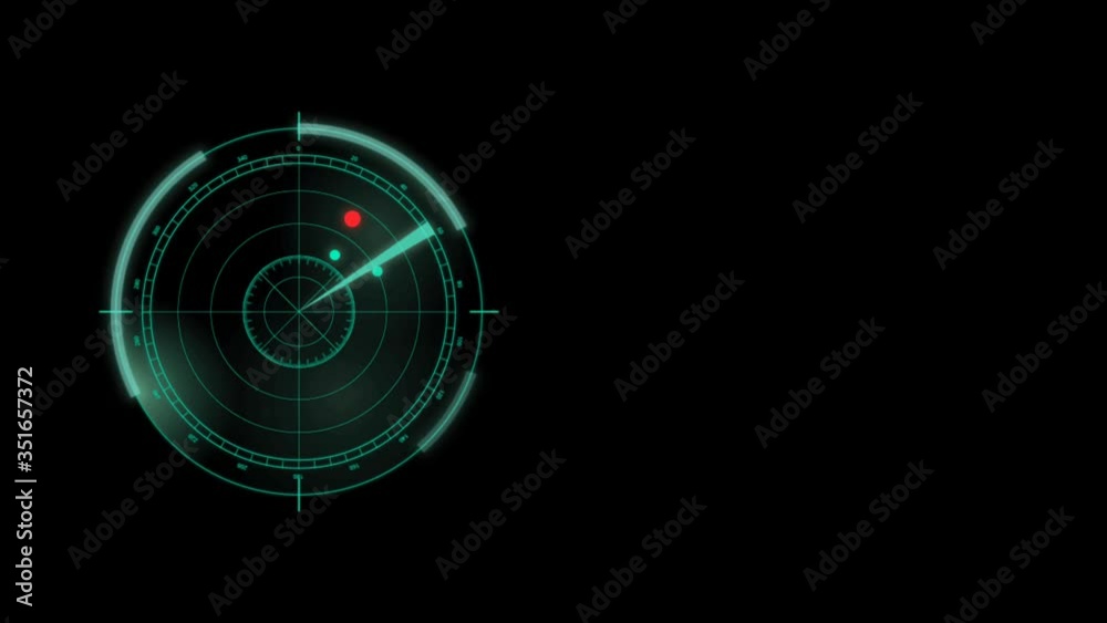 Animation green circle Scanning for targets and space for texture on a ...