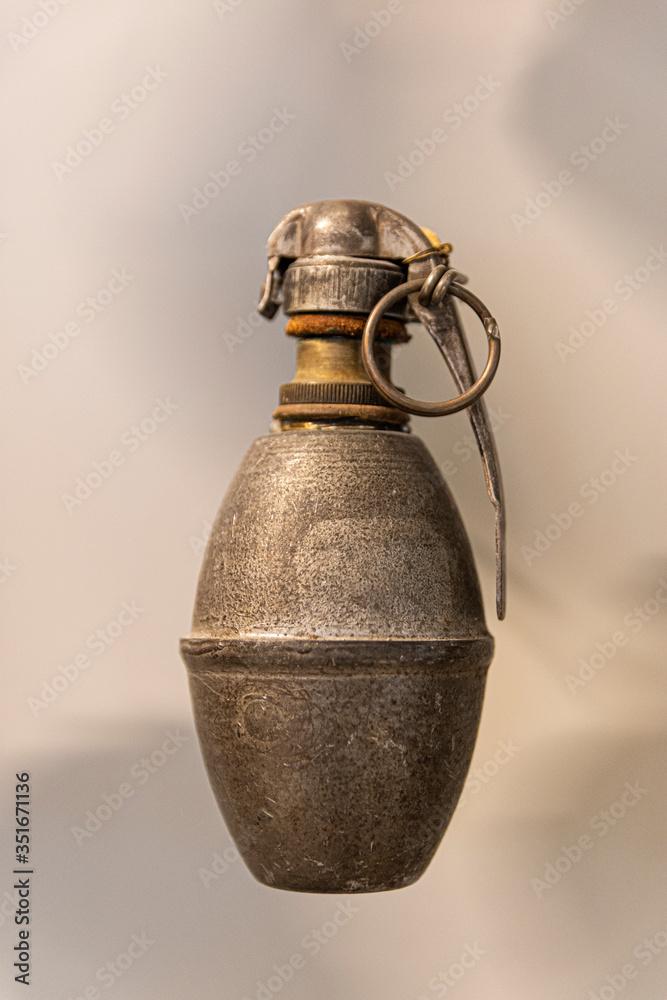 Stick hand grenades, isolated grenade, it's real from the old great war ...
