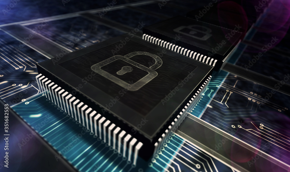 Cyber security abstract concept. Digital safety, computer protection ...