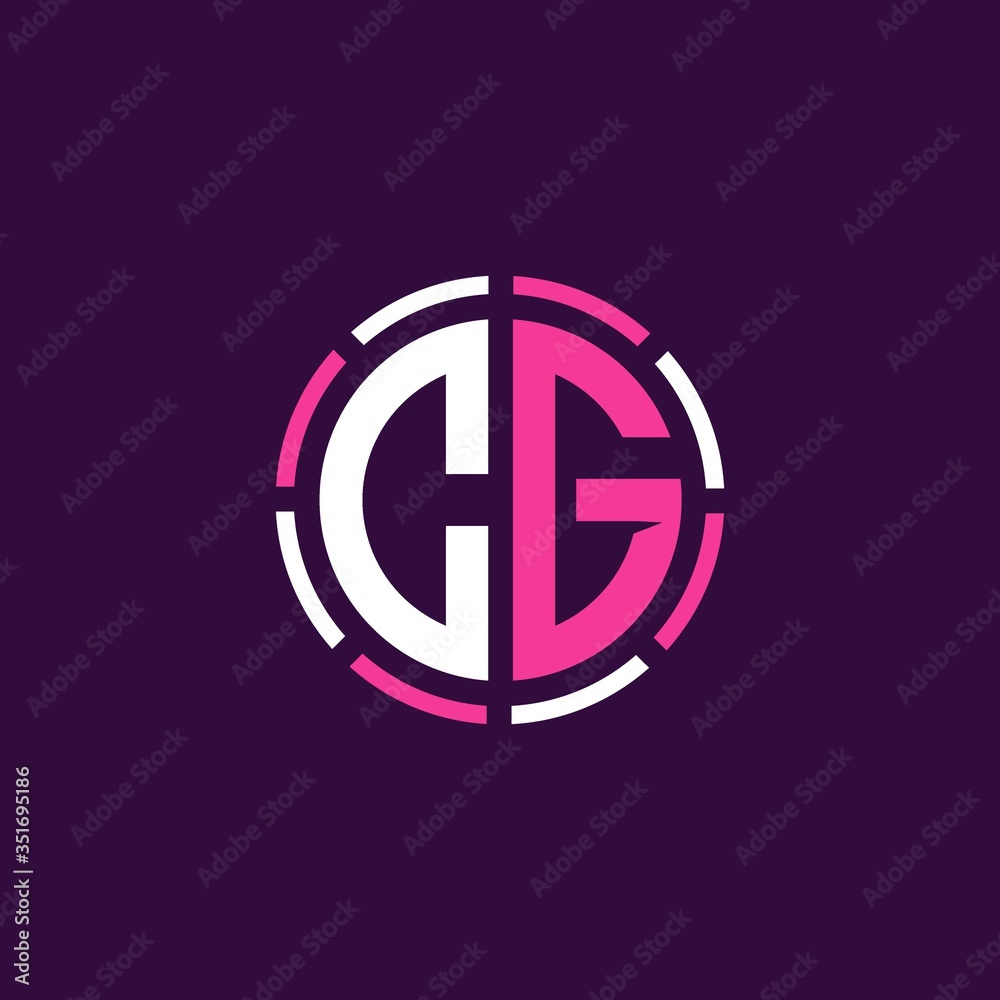 CG initials circle logo designs modern templates Stock Vector | Adobe Stock