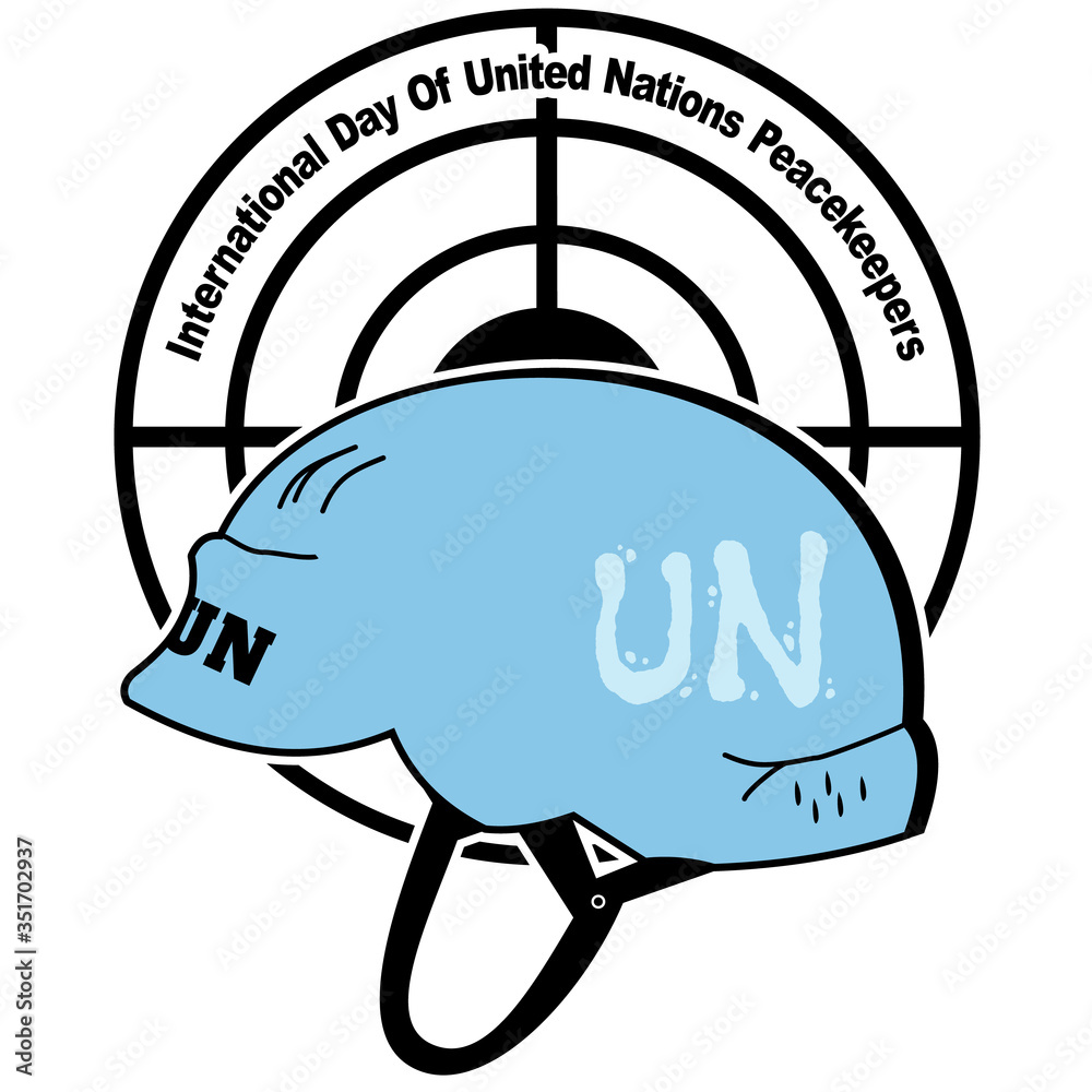 international day of united nations peacekeepers, vector illustration ...