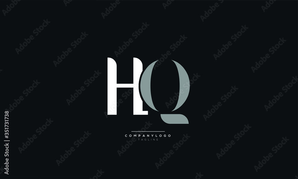 HQ Letter Logo Alphabet Design Icon Vector Symbol Stock Vector | Adobe ...