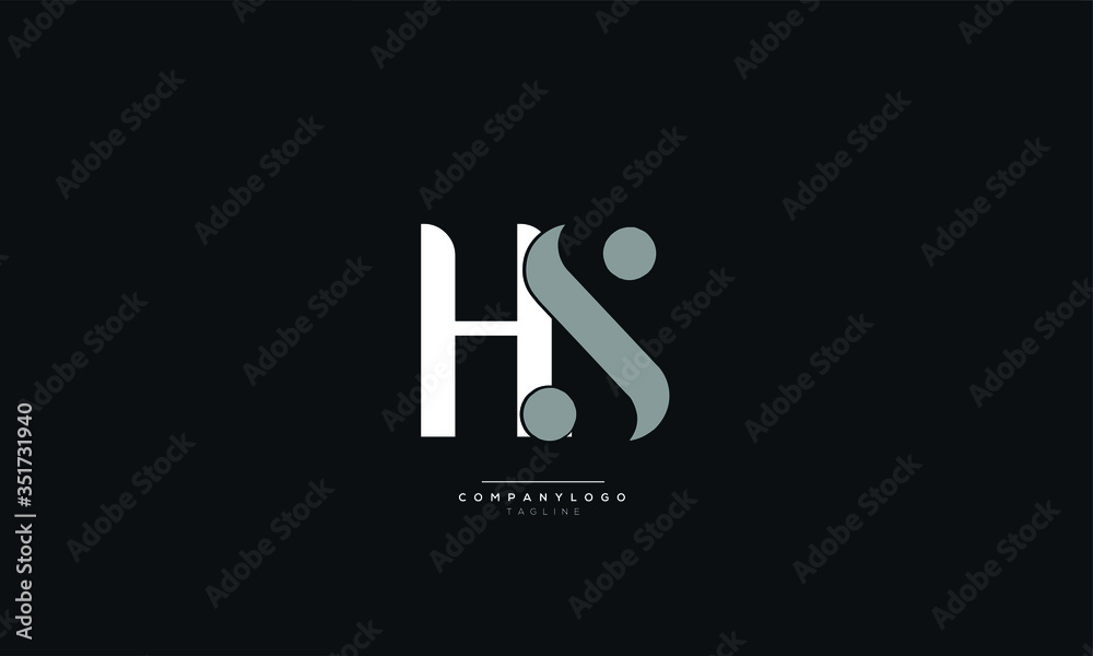 HS Letter Logo Alphabet Design Icon Vector Symbol Stock Vector | Adobe ...