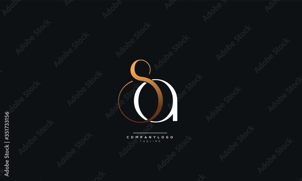 SA Letter Logo Alphabet Design Icon Vector Symbol Stock Vector | Adobe ...