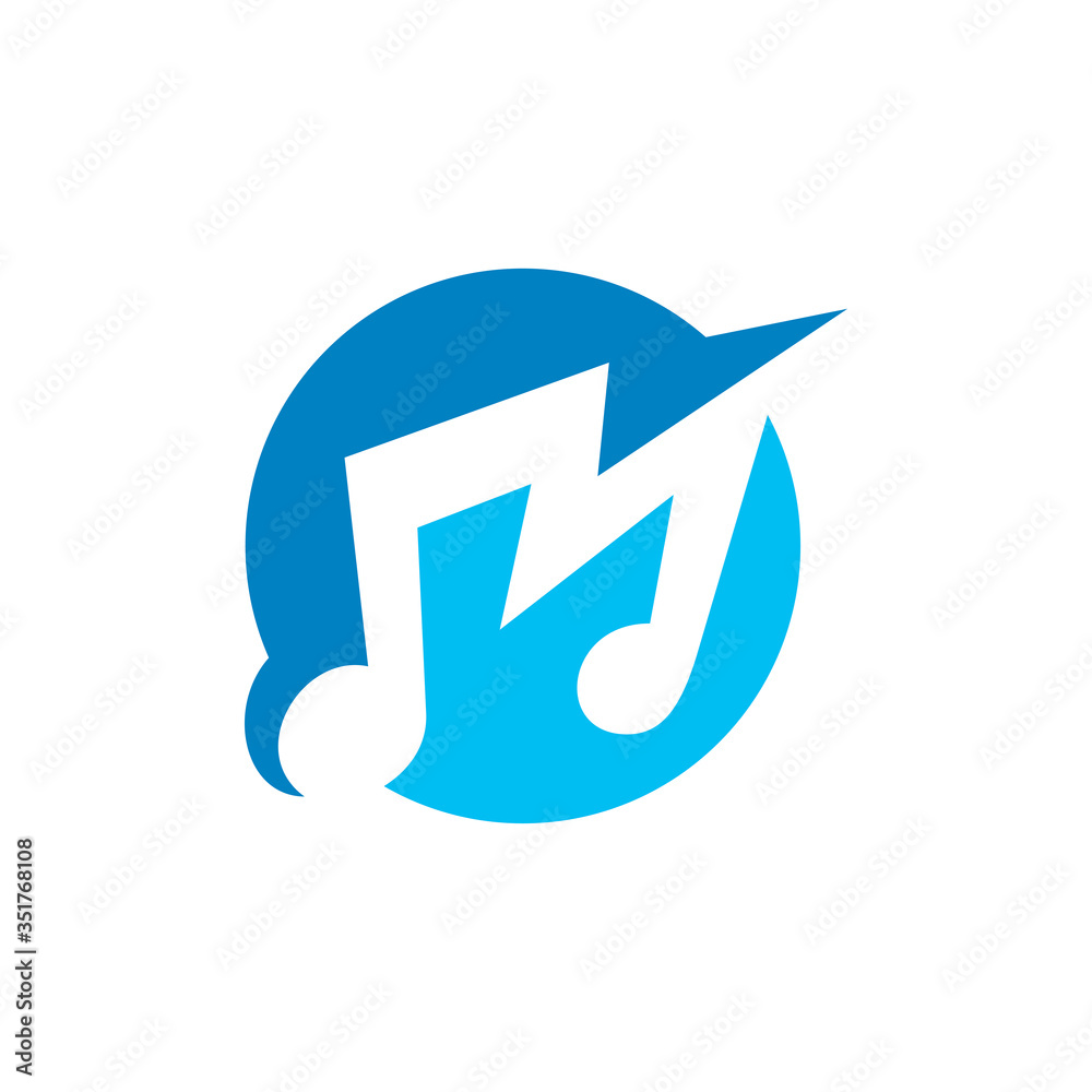 Letter M Music Stock Vector | Adobe Stock