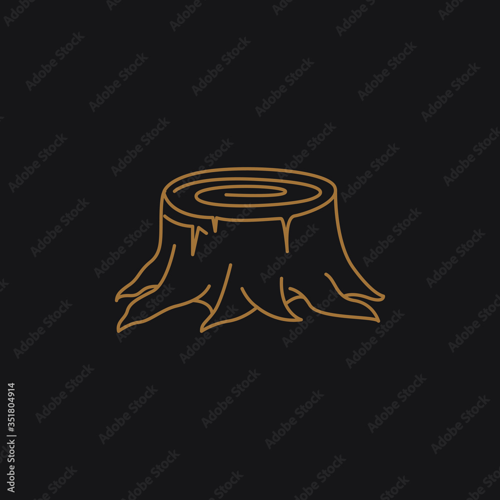 rustic old wood logo vector illustration line art Stock Vector | Adobe ...