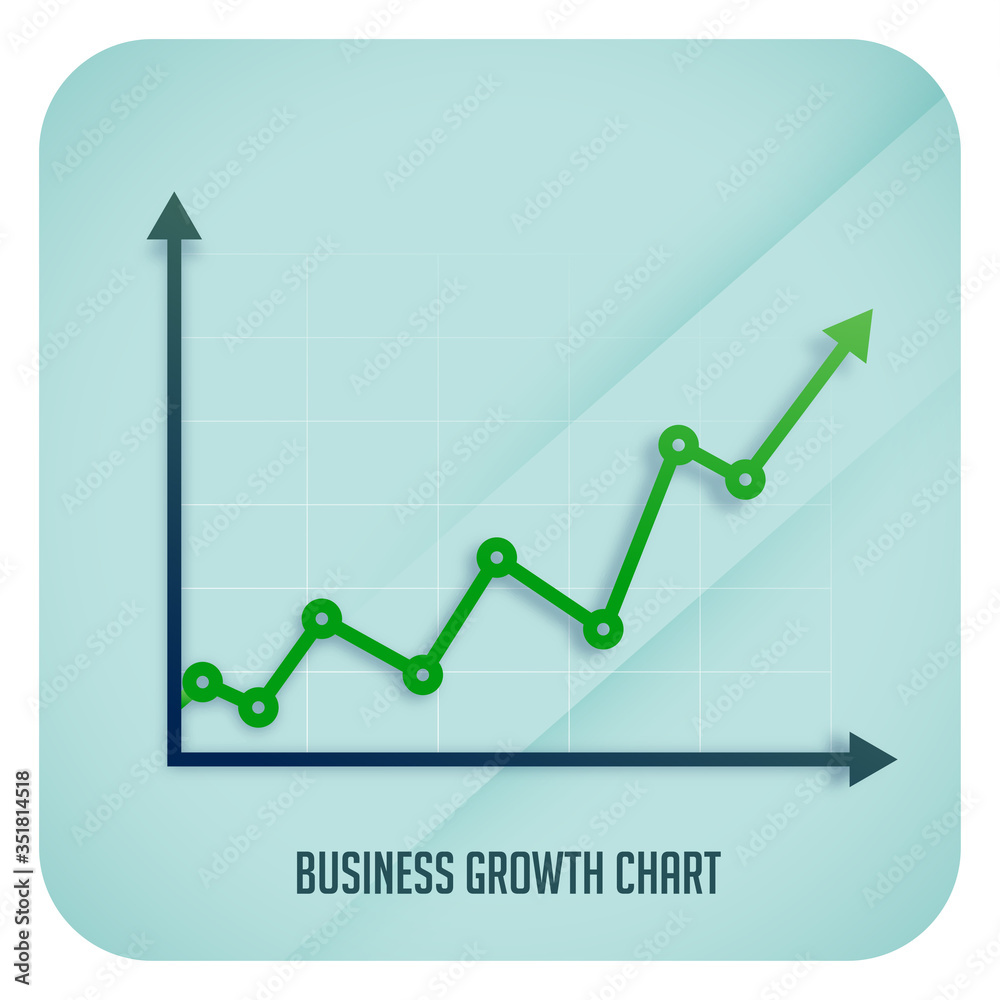 business growth arrow chart showing upward trend Stock Vector | Adobe Stock