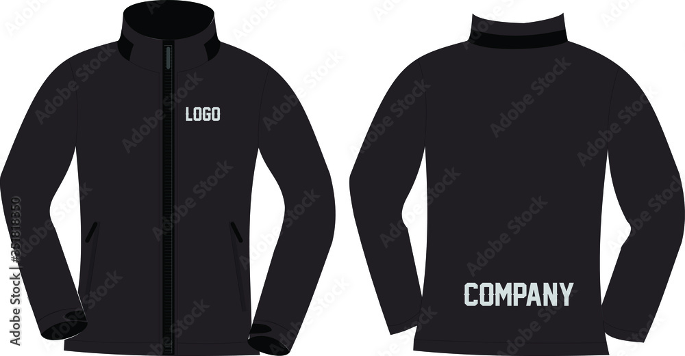 Custom Designs Soft shell Jackets templates mock up illustrations ...
