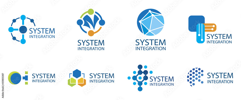 Vector logo of a system integration company Stock Vector | Adobe Stock