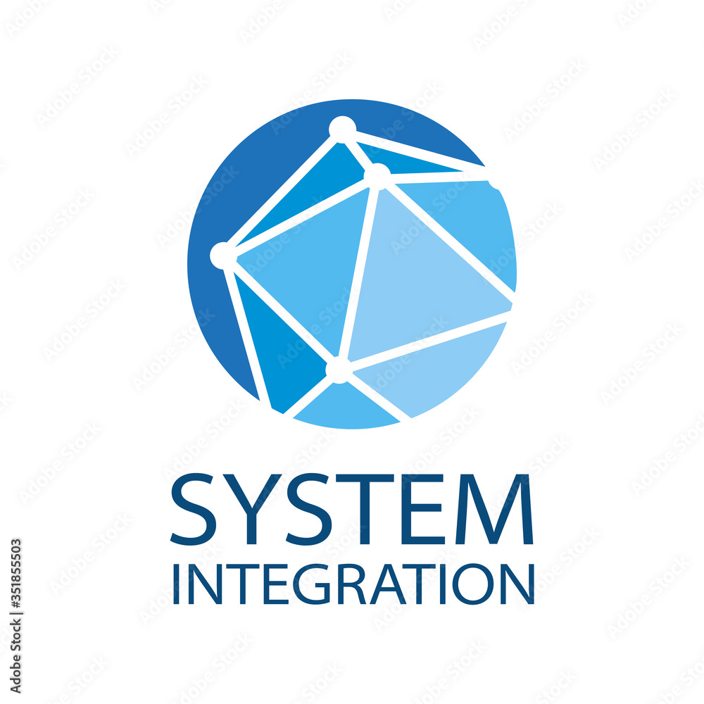 Vector logo of a system integration company Stock Vector | Adobe Stock