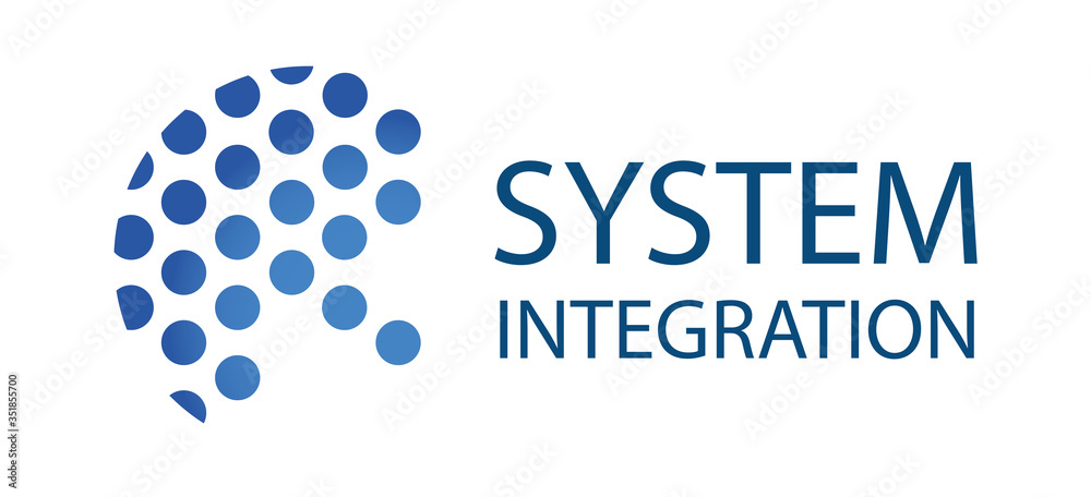 Vector logo of a system integration company Stock Vector | Adobe Stock