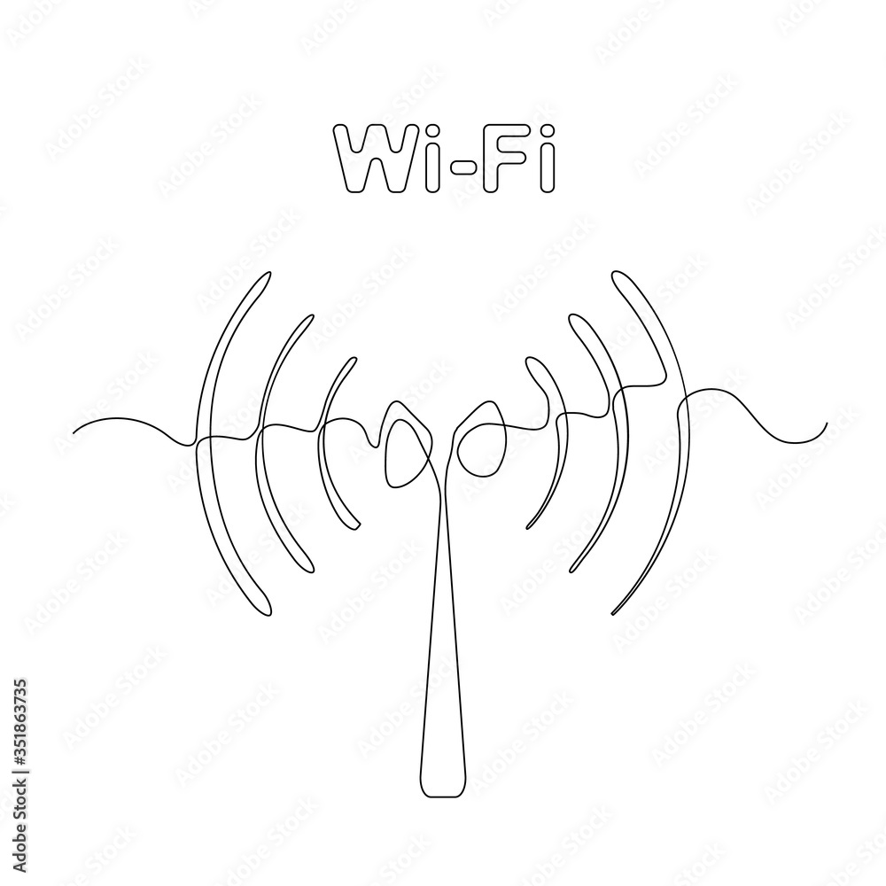 Simple Wifi Icon, Hot Spot Vector Illustration Stock Vector | Adobe Stock