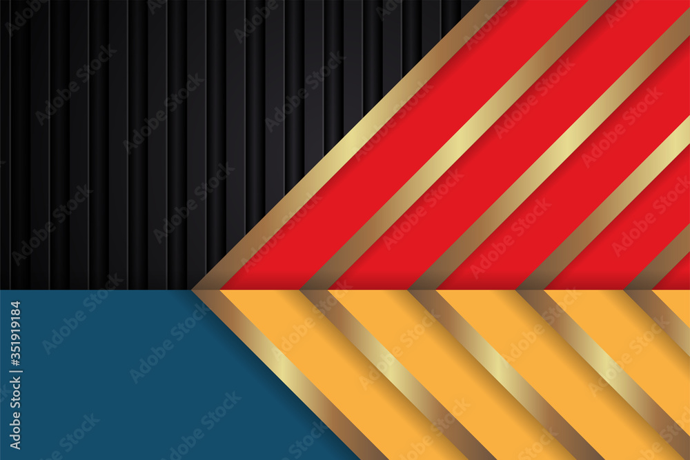 Combination five colors background. the colors are black, red, blue ...