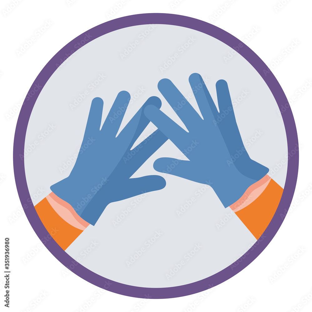 flat icons how to protect yourself and others from the virus, rules for ...