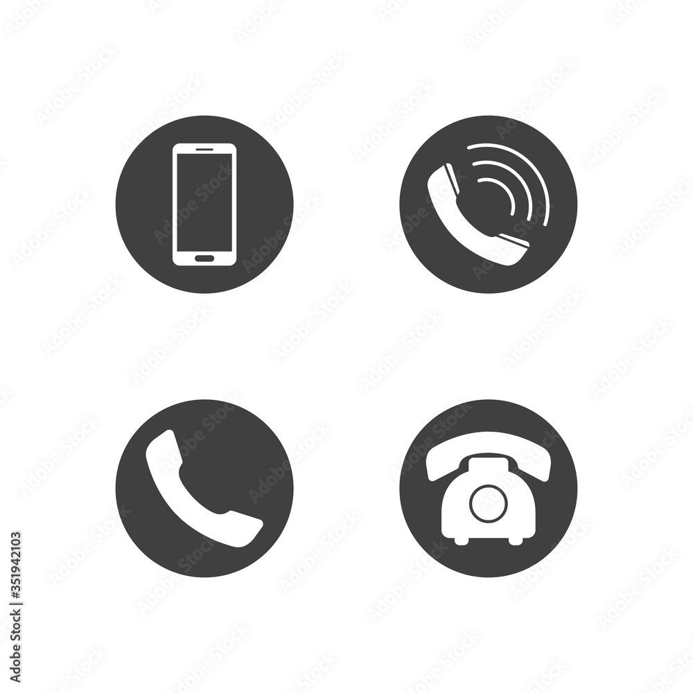 Mobile phone icon simple flat vector illustration. Modern telephone ...