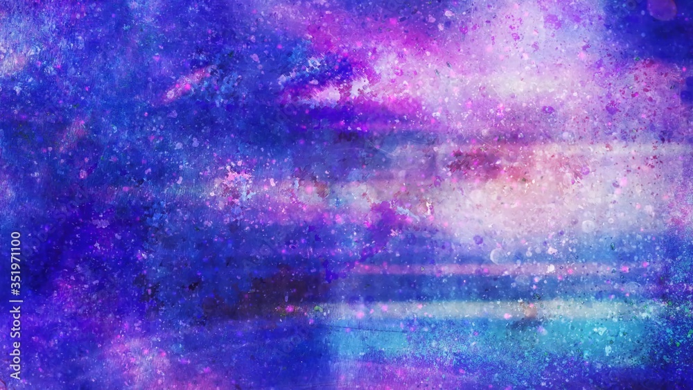 Purple Outer Space Nebula Spewing Magical Dust Particles - Abstract ...