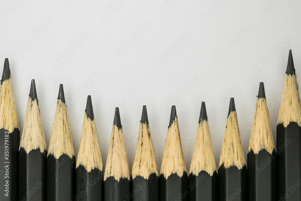 row of pencils Stock Photo | Adobe Stock