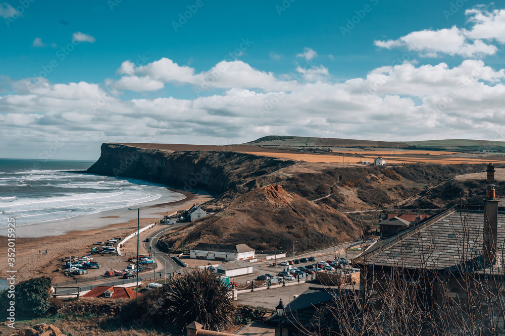 Coastal Seaside Town Beach Town Landscape Fishing Town England Ocean ...