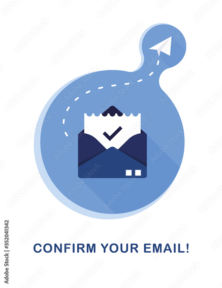 Vector banner illustration of email marketing & message concept with ...
