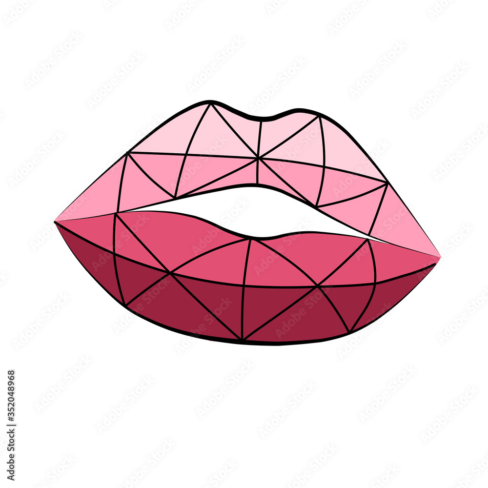 Womens lips. Logo design vector template. Romantic lips logo design ...