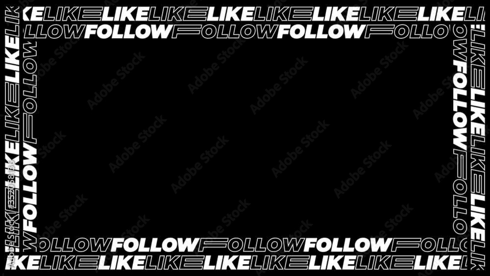 Seamlessly looping social media typography frames of multiple animated ...