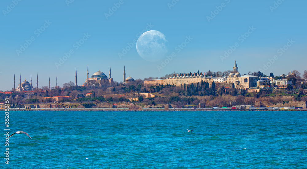 Famous historical peninsula of Istanbul - Hagia sophia, Sultanahmet ...