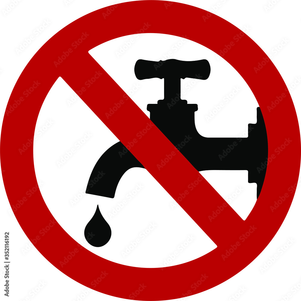 No water save water do not waste water Stock Vector | Adobe Stock