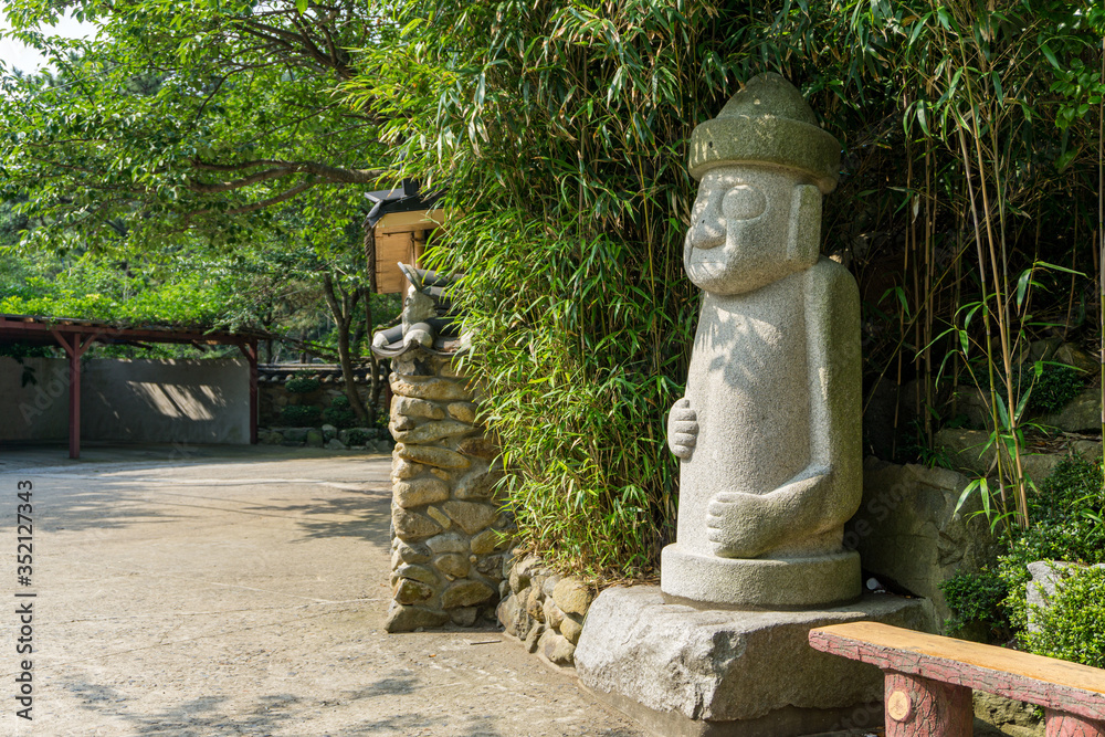 Ancient male priest stone sculptures in Chinese culture located at ...